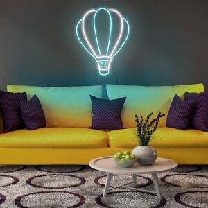 Hot Air Balloon Neon Sign,hot Air Balloon Sign,hot Air Balloon Light ...