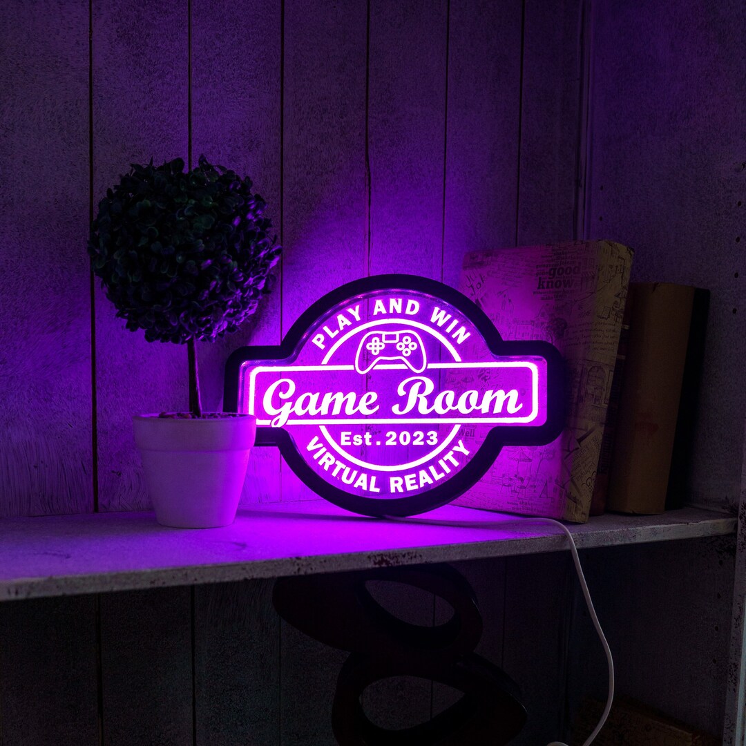 Custom Video Game Room Neon Sign, Game Room Led Sign for Wall Decor ...