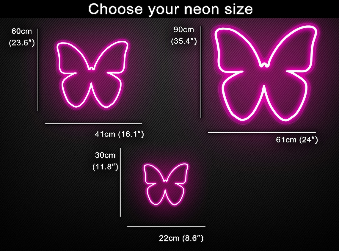 Butterfly neon signButterfly neon lightButterfly led | Etsy