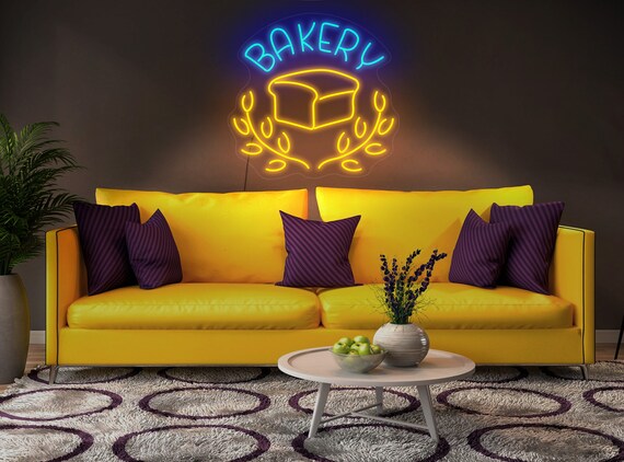 Bakery Neon Sign Bakery Led Sign Bakery Light Sign Bread | Etsy