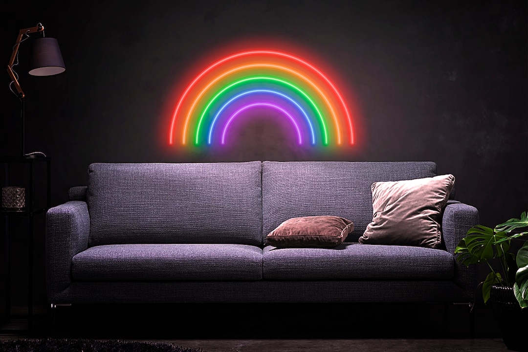 Rainbow Neon Sign,rainbow Neon Light,rainbow Led Sign,rainbow Wall ...