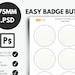 Easy Badge Button Template, Pinback Button Template, Canva Template for ...
