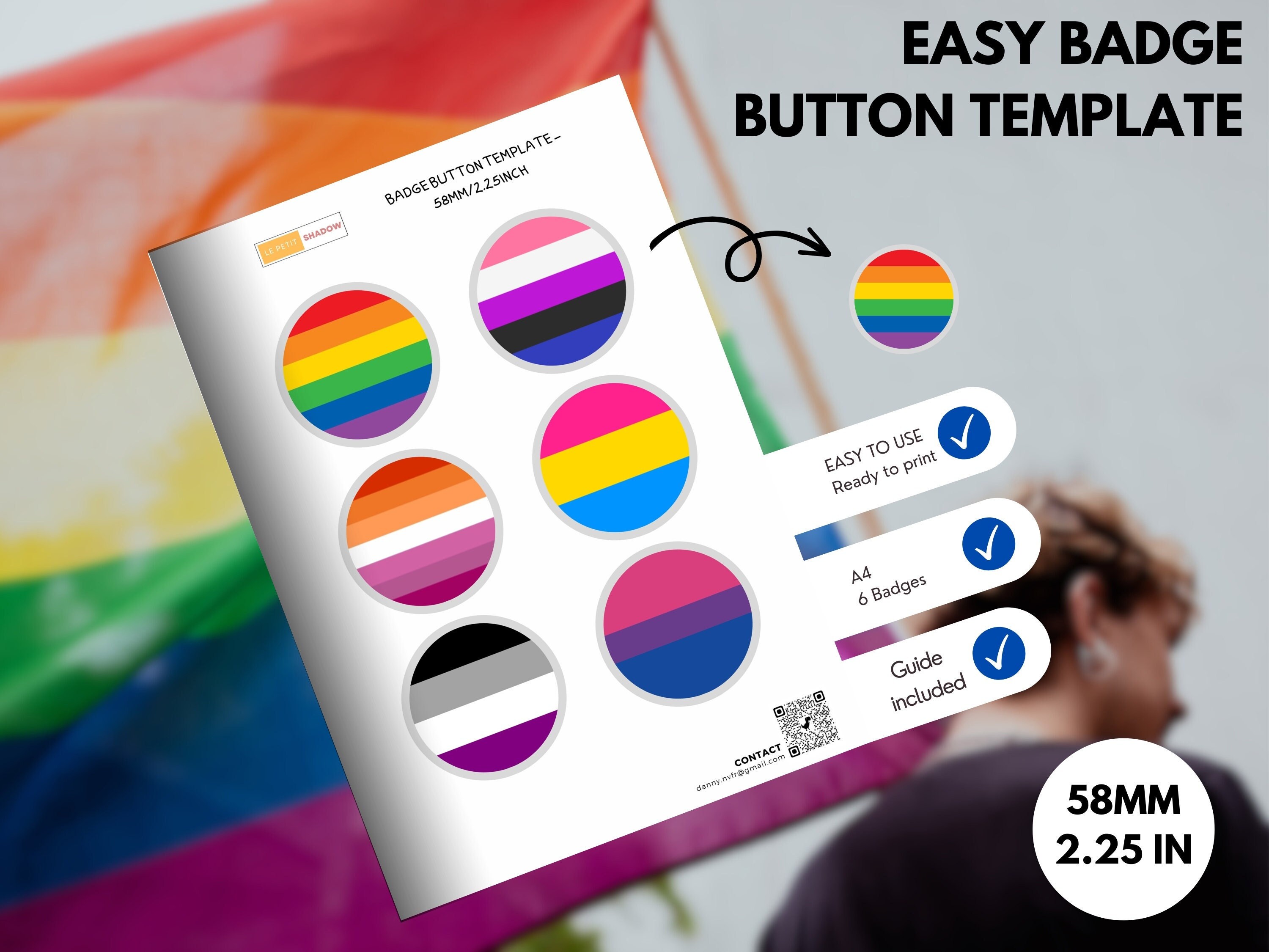LGBTQ Flags Button Template Easy Badge Button Template Pride - Etsy