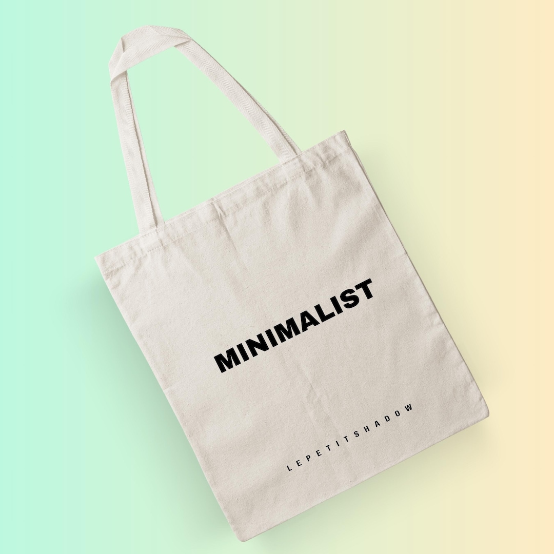 Minimalist Aesthetic Tote Bag, Cute Artsy Canvas Tote Bag, Simple ...