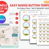 PSD Button Template, Easy Badge Button Template, Pinback Button Template for 32mm/ 1.26 Inch ...