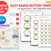 PSD Button Template, Easy Badge Button Template, Pinback Button ...
