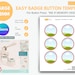 Easy Editable Name Tag Template Badge Button, Pinback Button Template, Canva Template for 58mm/2 ...
