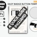 PSD Button Template, Easy Badge Button Template, Pinback Button Template for 75mm/ 3 Inch ...
