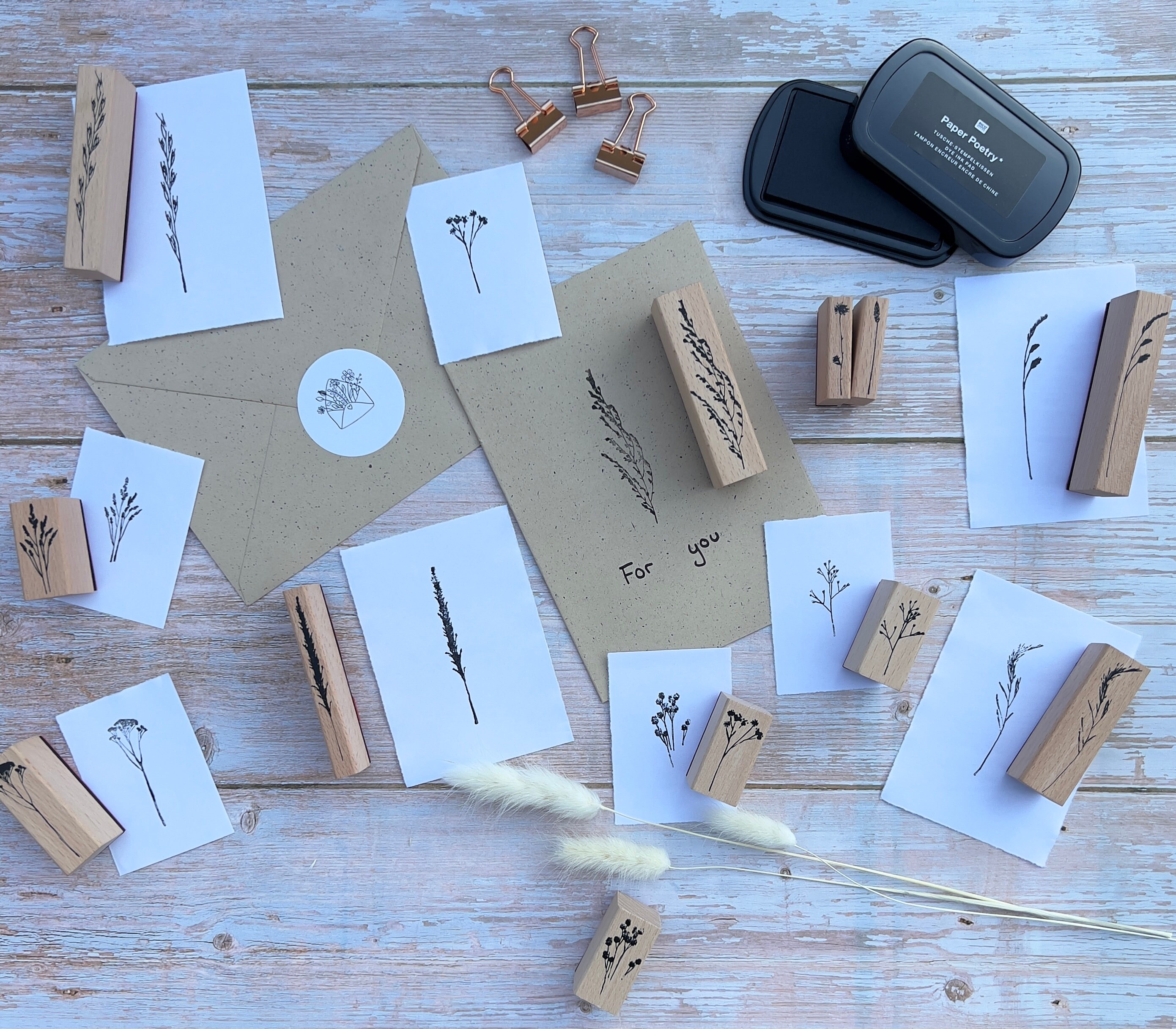 Stempelset Gräser 12 Stempel | Etsy