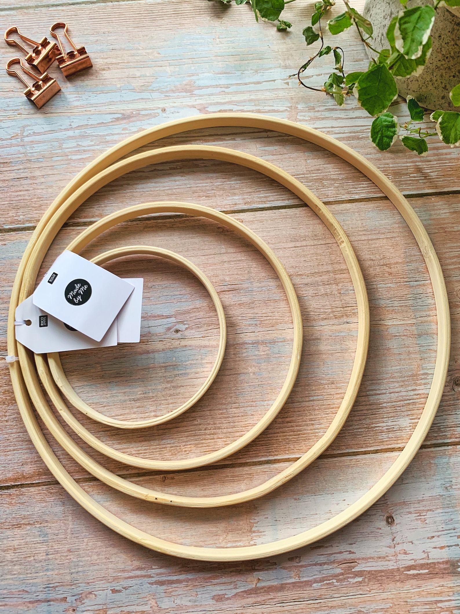 Wooden Ring, Bamboo Ring, Decorative Ring, 10 Cm, 15 Cm, 20 Cm, 25 Cm ...
