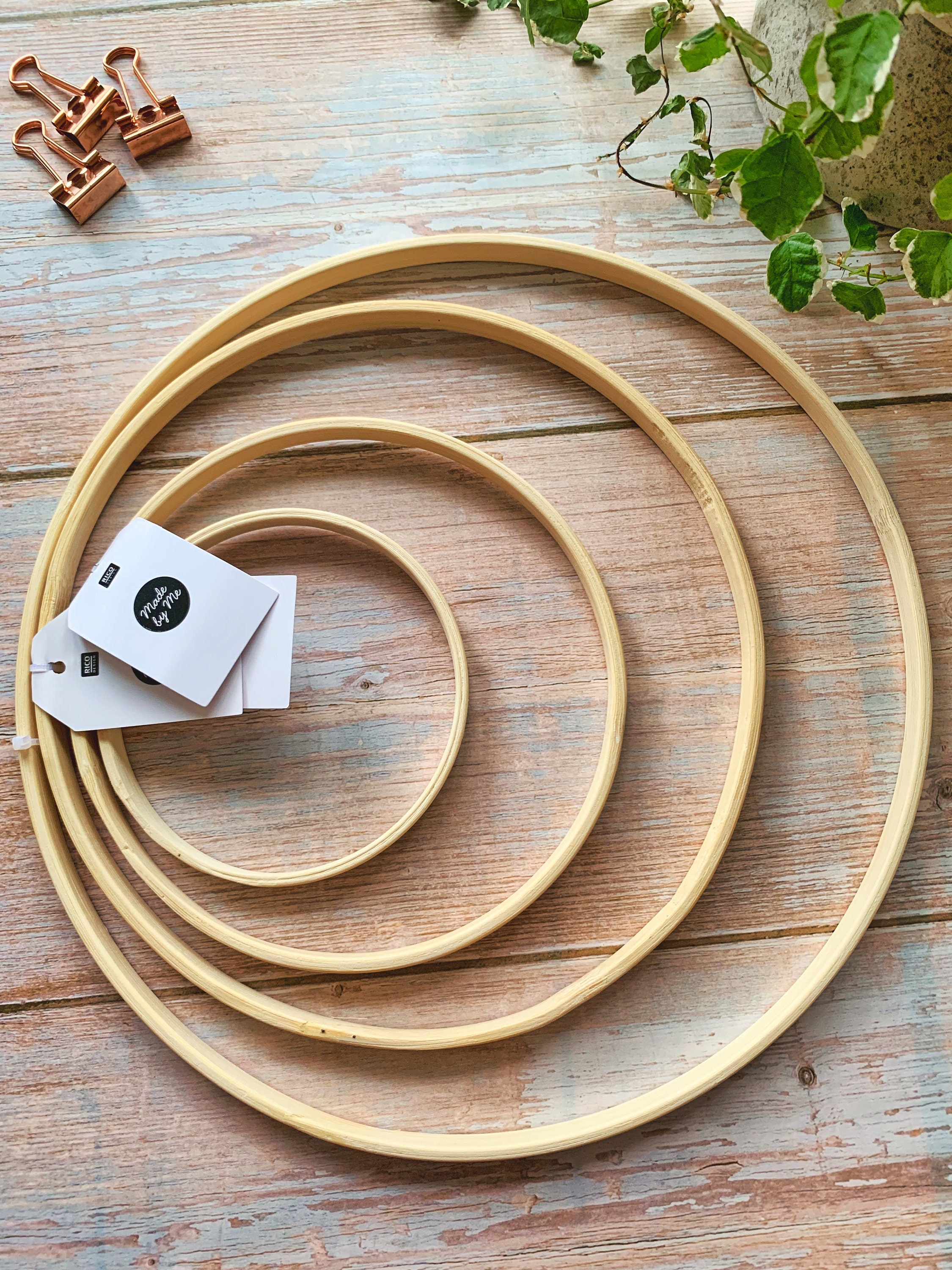 Wooden Ring, Bamboo Ring, Decorative Ring, 10 Cm, 15 Cm, 20 Cm, 25 Cm ...
