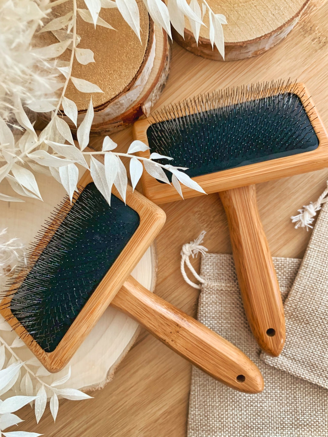 Bamboo Brush for Macramé Yarn Animal Hair Brush - Etsy