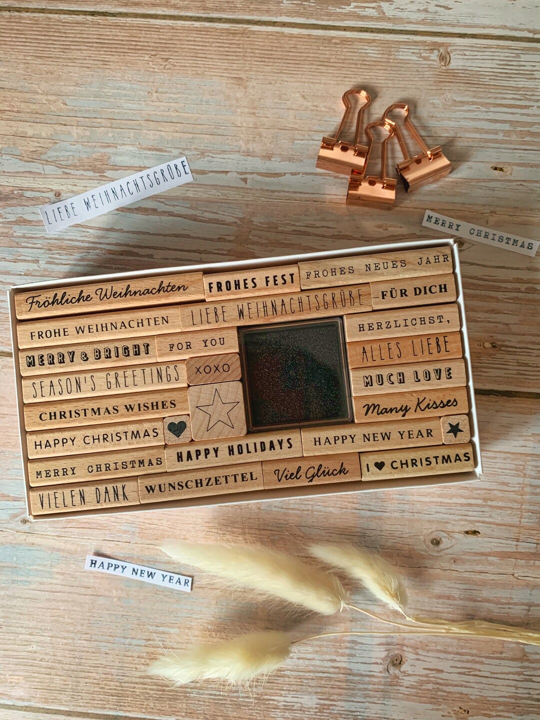 Merry Christmas Stamp Set 27 Pieces - Etsy