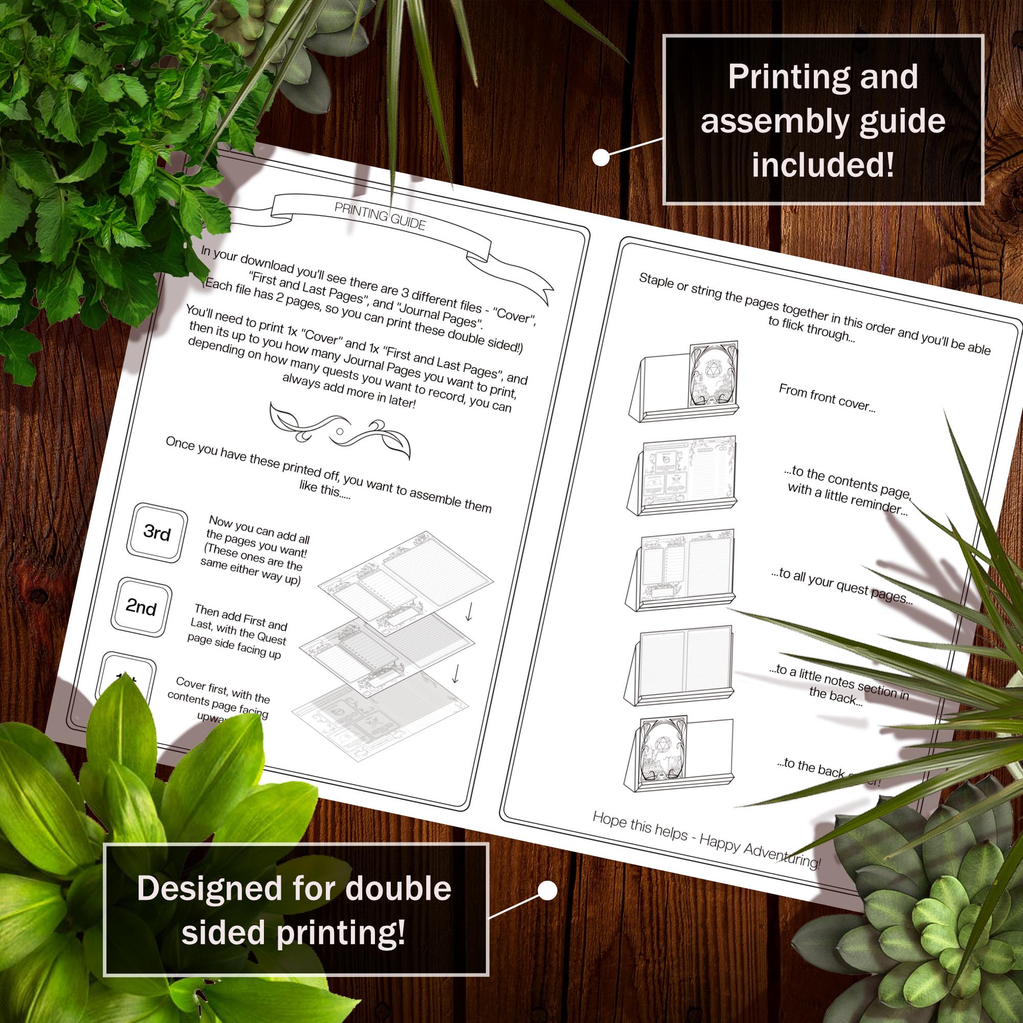 Dnd 5e Quest Log – Downloadable PDF for Printing - Etsy