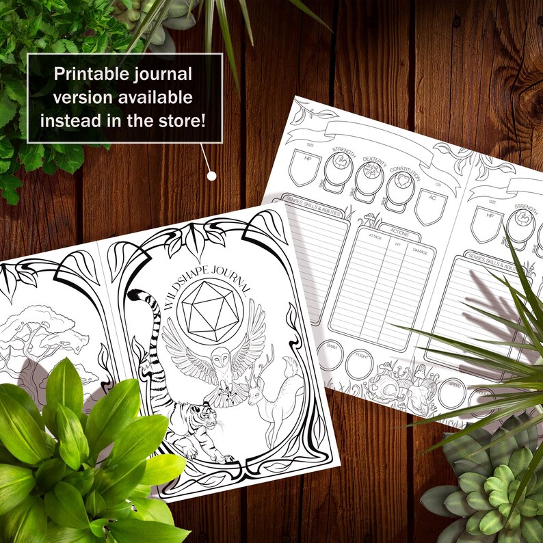 Dnd 5e Wildshape Sheet – Interactive PDF and Printable Versions - Etsy