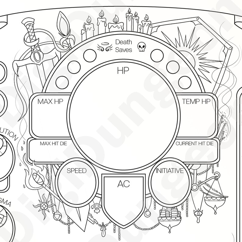 Dnd 5e Paladin Character Sheet Interactive PDF and Printable Versions ...