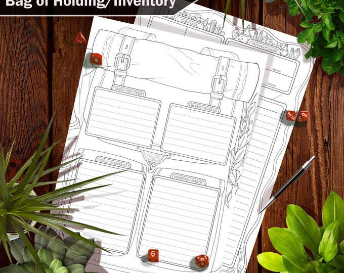 Immersive Inventory - Dnd 5e Compatible | Messenger Bags With Ledger ...