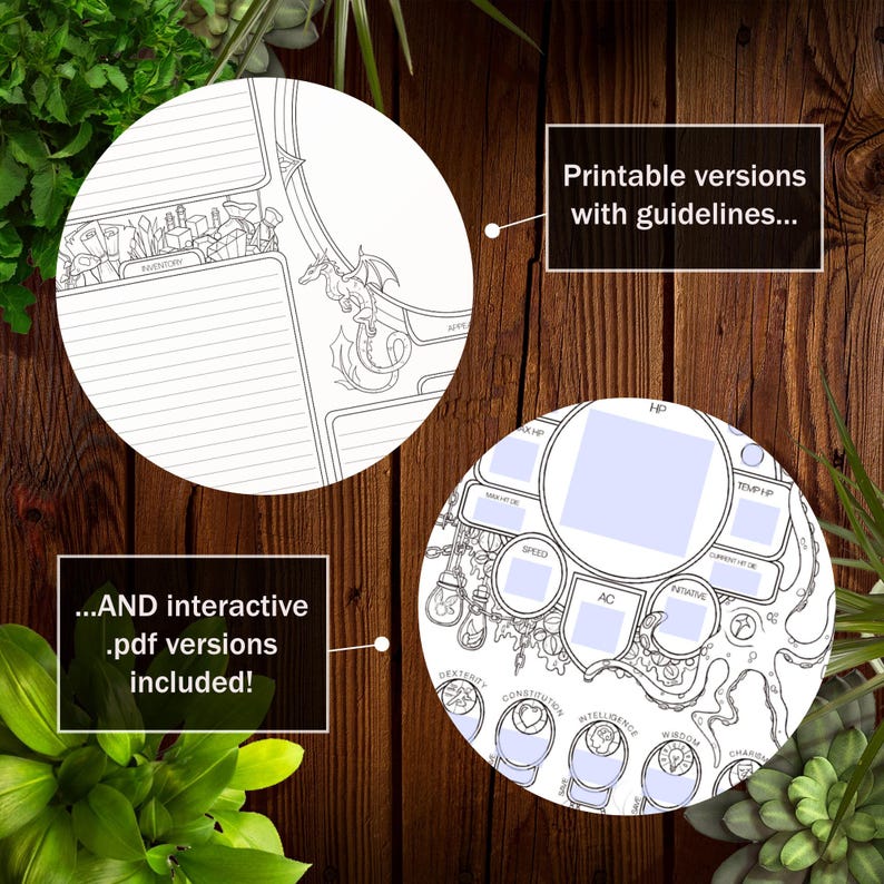 Dnd 5e Druid Character Sheet – Interactive PDF and Printable Versions ...