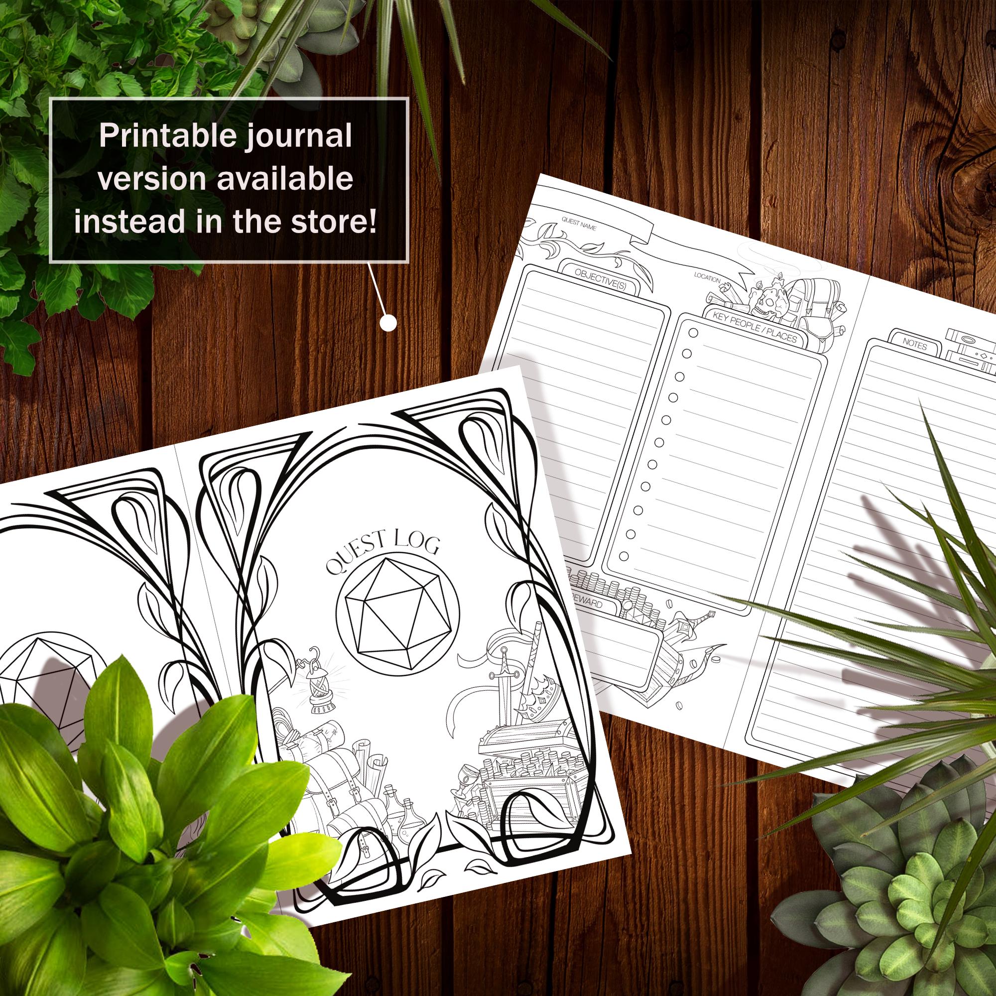 Dnd 5e Quest Sheet – Interactive PDF and Printable Versions - Etsy