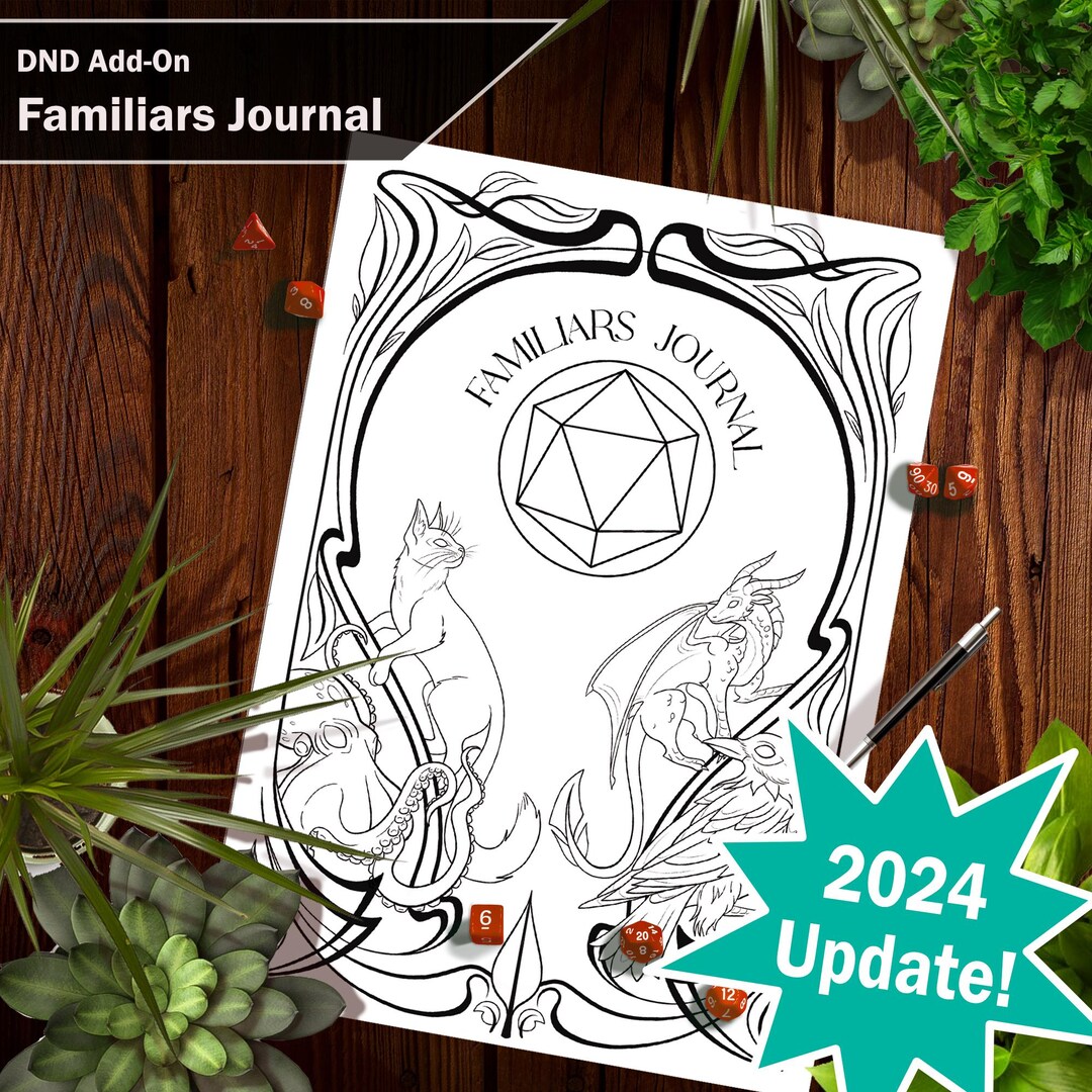 Dnd 5e (2024 Ver) Familiars Journal – Downloadable PDF for Printing - Etsy