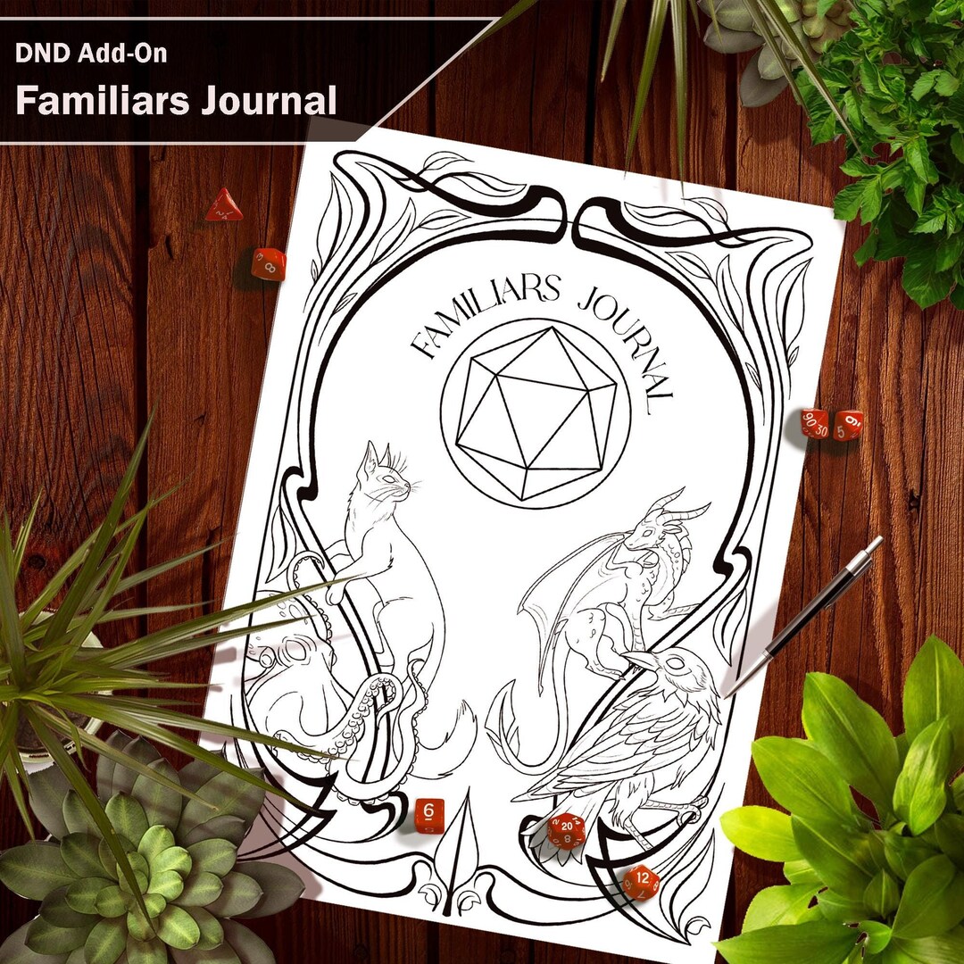 Dnd 5e 2014 Ver Familiars Journal Downloadable PDF for Printing - Etsy