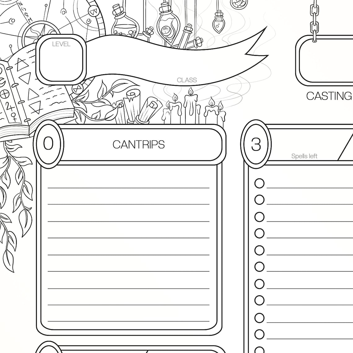 Dnd 5e Spell Sheet – Interactive PDF and Printable Versions - Etsy