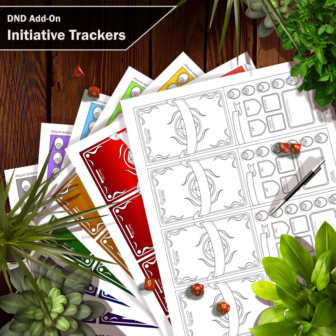 Dnd Initiative Trackers - Fillable Pdfs Ready for Printing! - Etsy