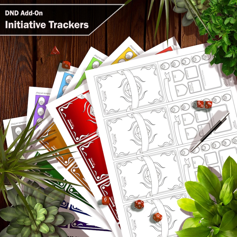 Dnd Initiative Trackers - Fillable Pdfs Ready for Printing! - Etsy