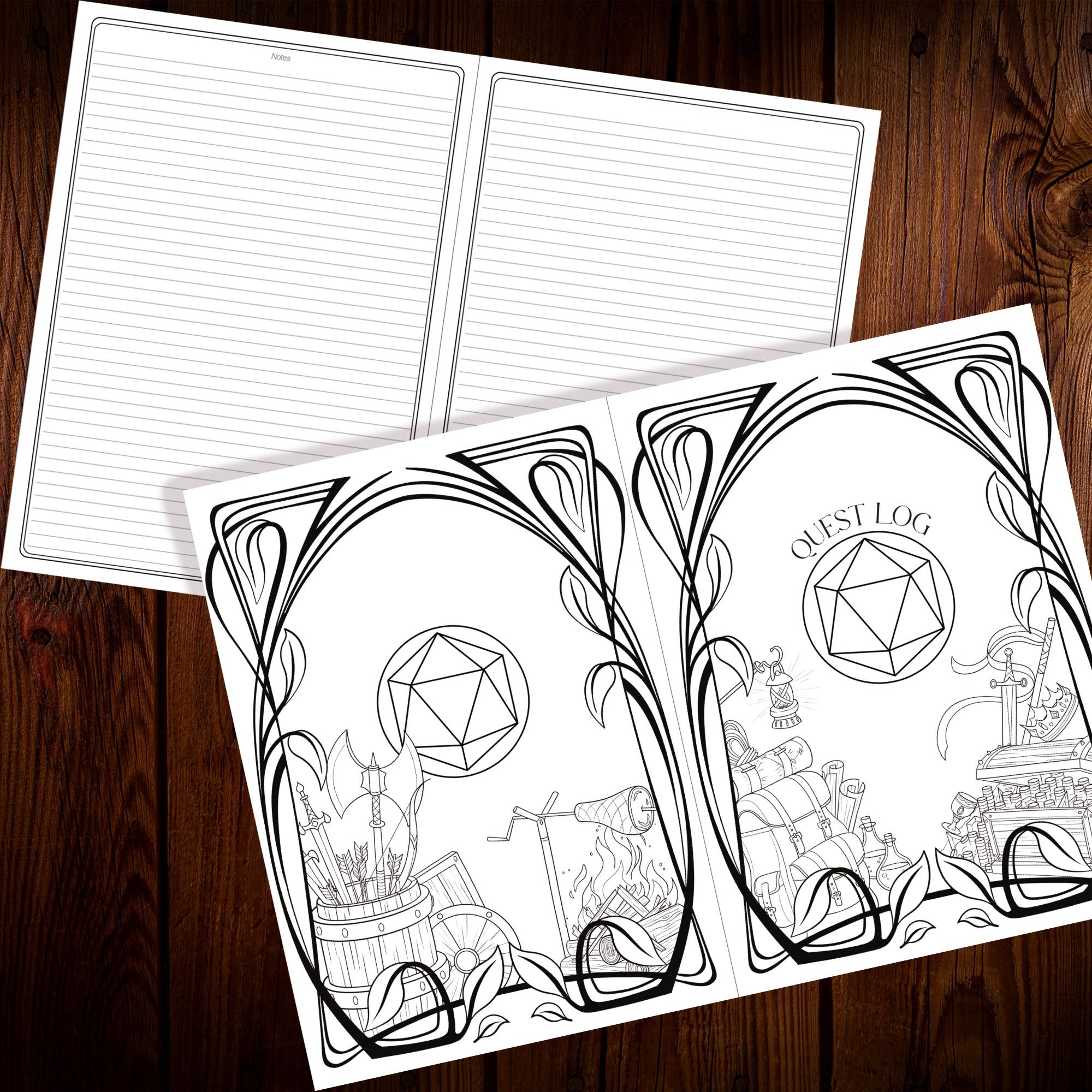 Dnd 5e Quest Log – Downloadable PDF for Printing - Etsy