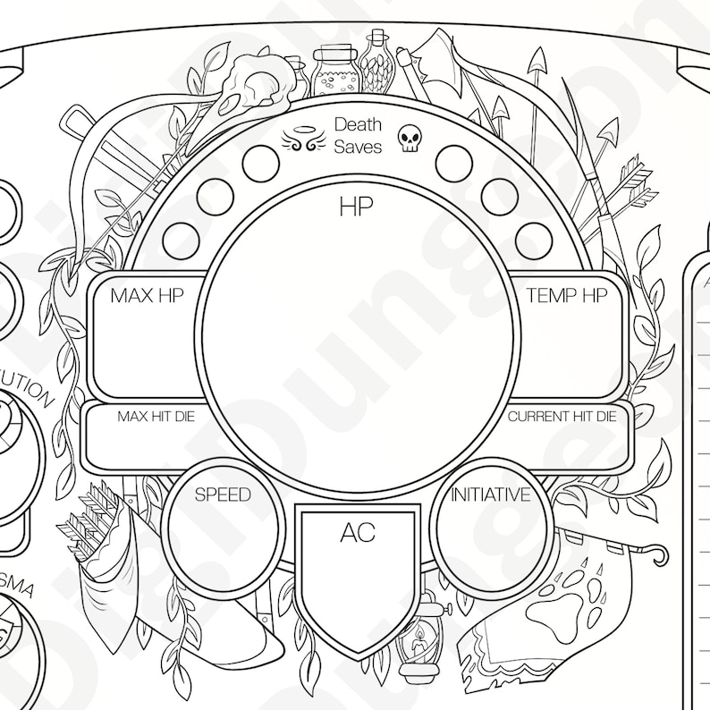 Dnd 5e Ranger Character Sheet Interactive PDF and Printable Versions - Etsy