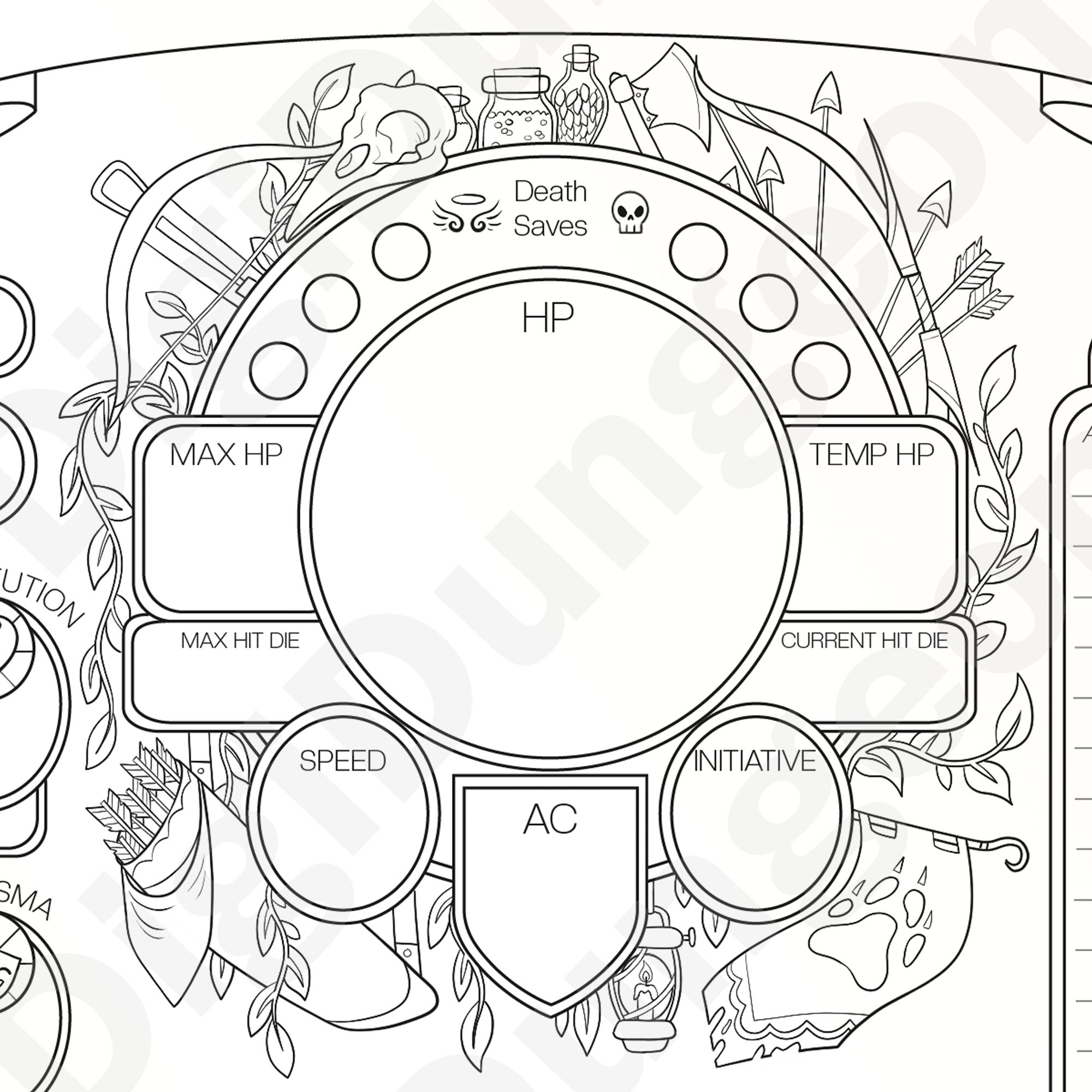 Dnd 5e Ranger Character Sheet Interactive PDF and Printable Versions - Etsy