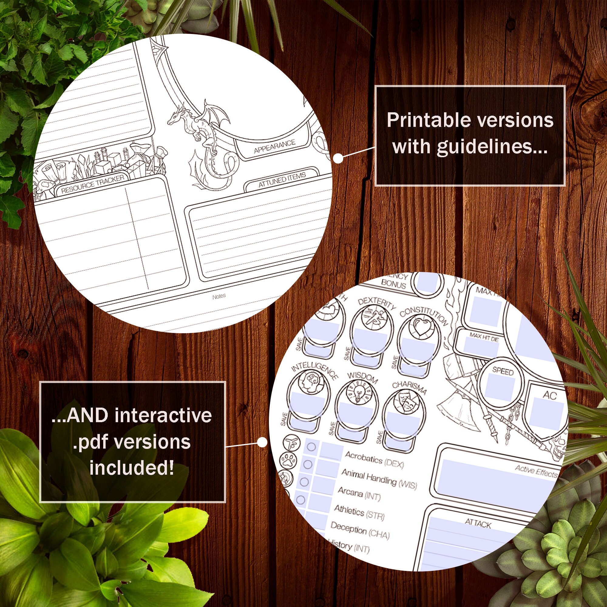 Dnd 5e Artificer Character Sheet Interactive PDF and Printable Versions - Etsy