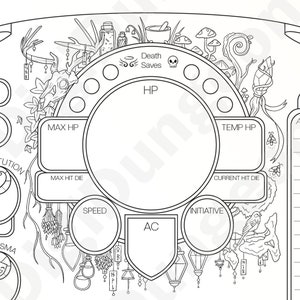Dnd 5e Druid Character Sheet Interactive PDF and Printable Versions - Etsy
