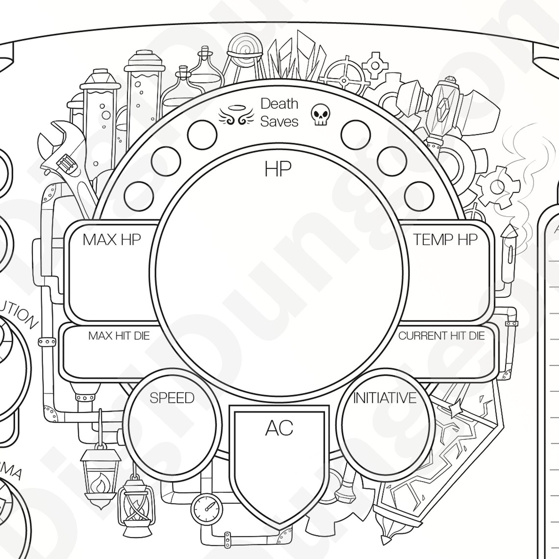 Dnd 5e Artificer Character Sheet Interactive PDF and Printable Versions - Etsy