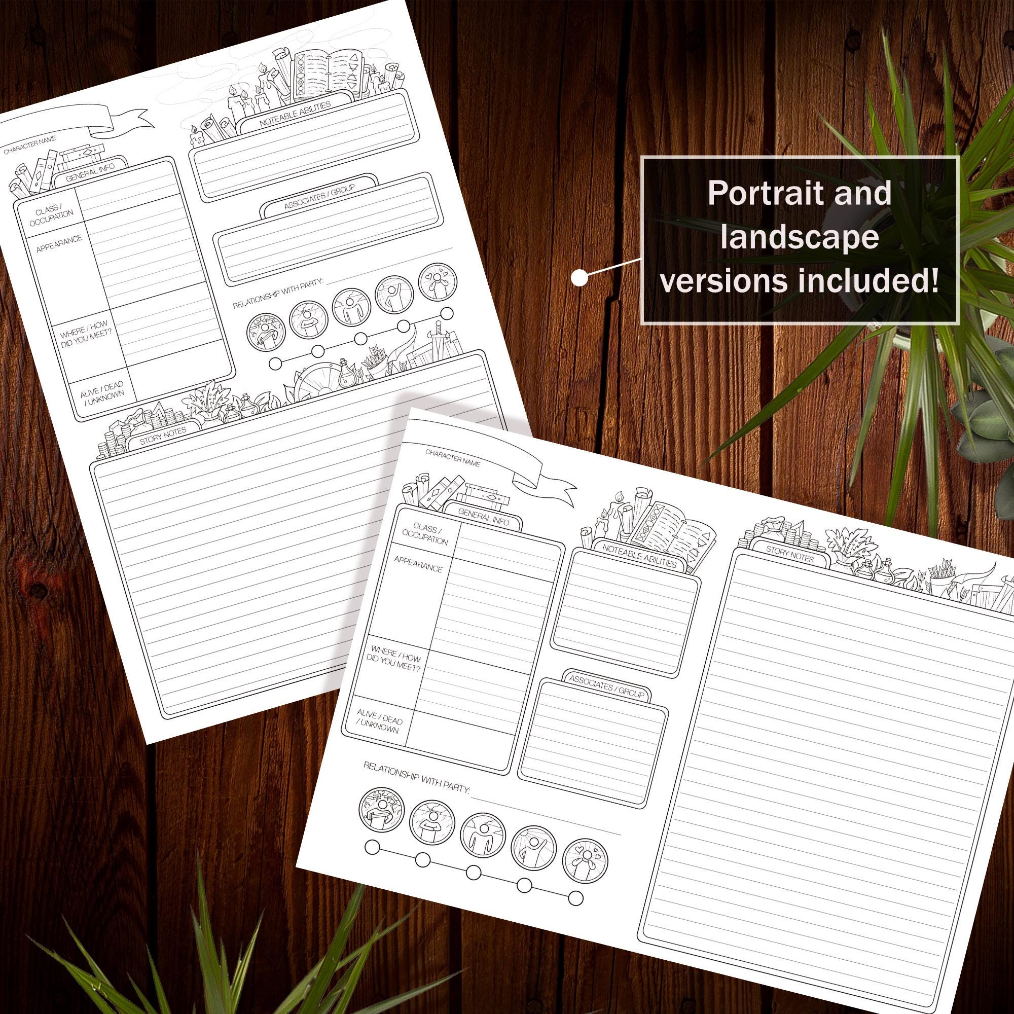 Dnd 5e NPC Sheet – Interactive PDF and Printable Versions - Etsy