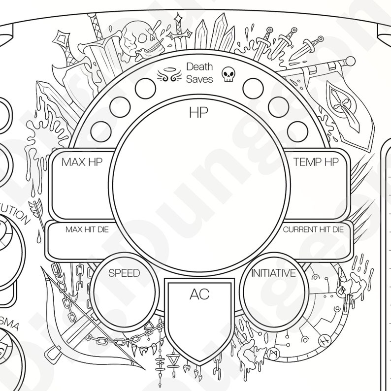 Dnd 5e Blood Hunter Character Sheet Interactive PDF and Printable ...