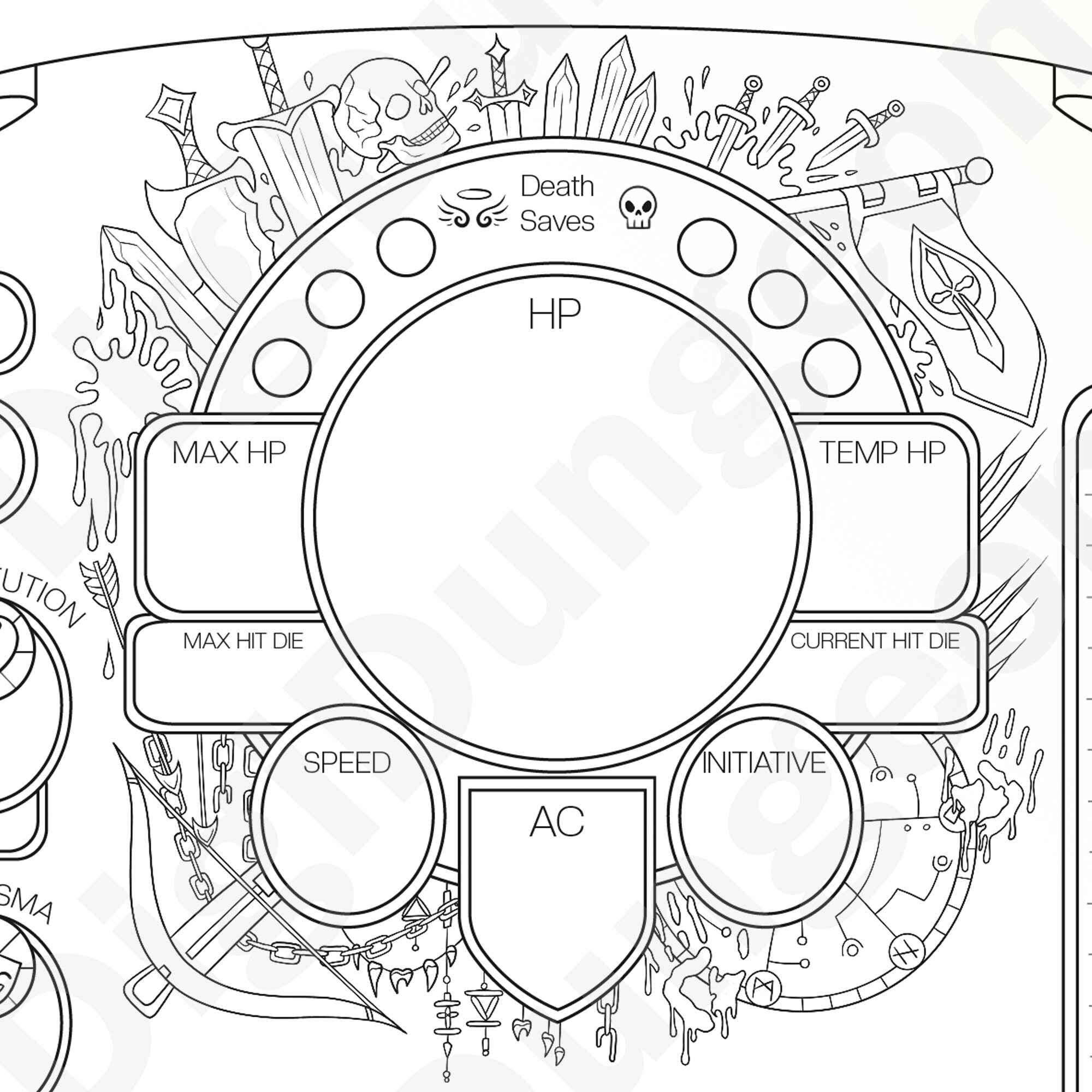 Dnd 5e Blood Hunter Character Sheet Interactive PDF and Printable ...