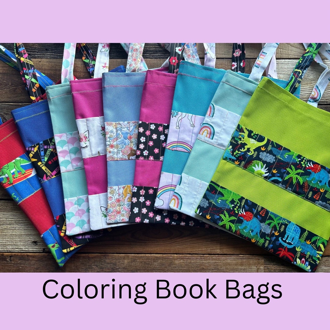 Coloring Book Bag Activity Bag Crayon Book Bag Holds 20 Crayons Kids ...