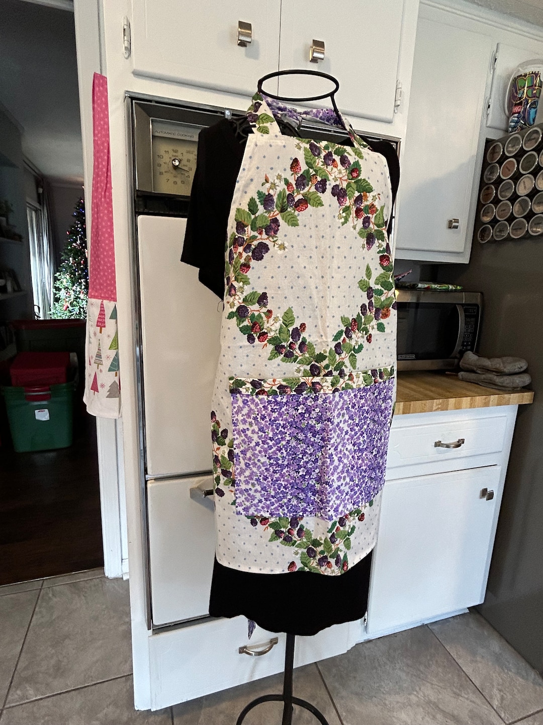 Apron | Tea Towel Apron | Upcycled Apron | Vintage Apron - Etsy