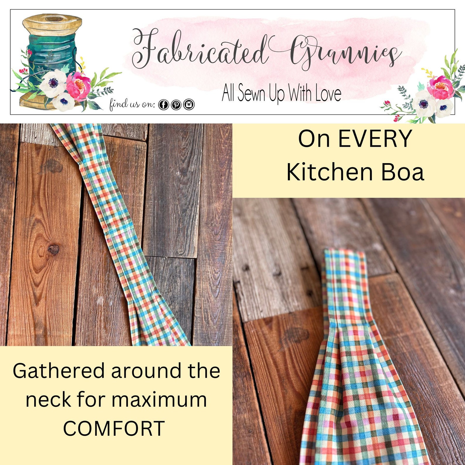 Kitchen Boa Kitchen Towel Scarf Home Cooks Scarf Chefs Home Baker Towel ...