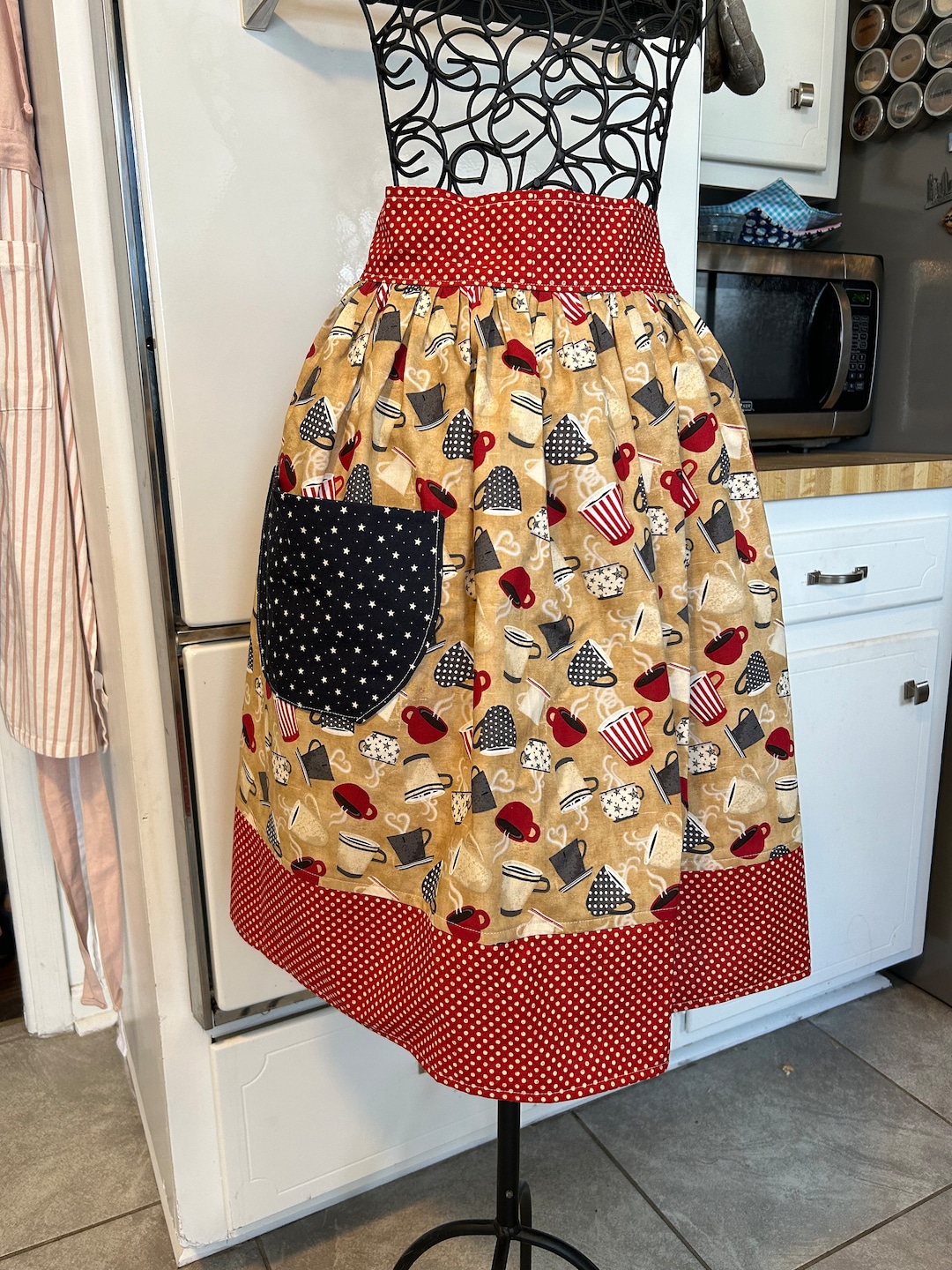 Patriotic Skirt Apron | Skirt Apron With Pockets | Vintage Inspired ...