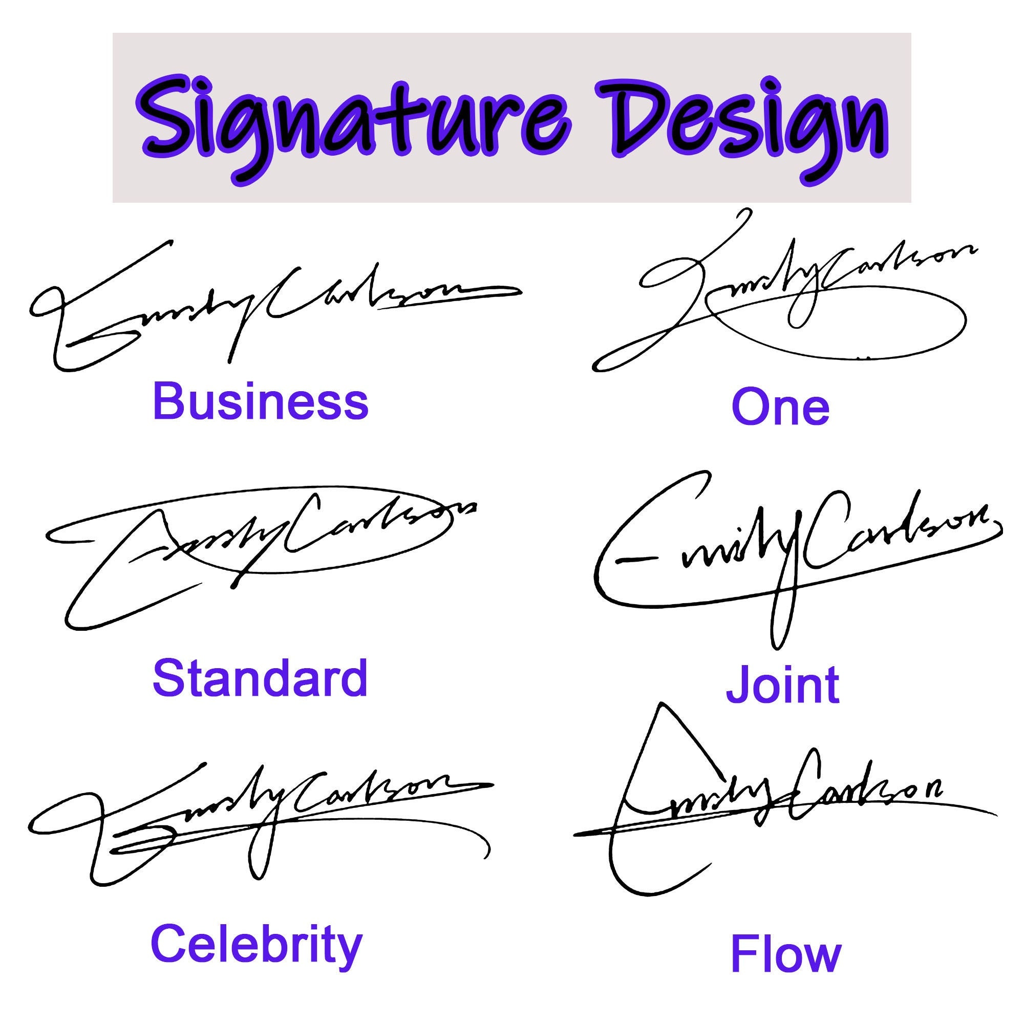 Unique Handwritten Personal Business Email Signature Design Idea for My Name Esignatures Digital ...