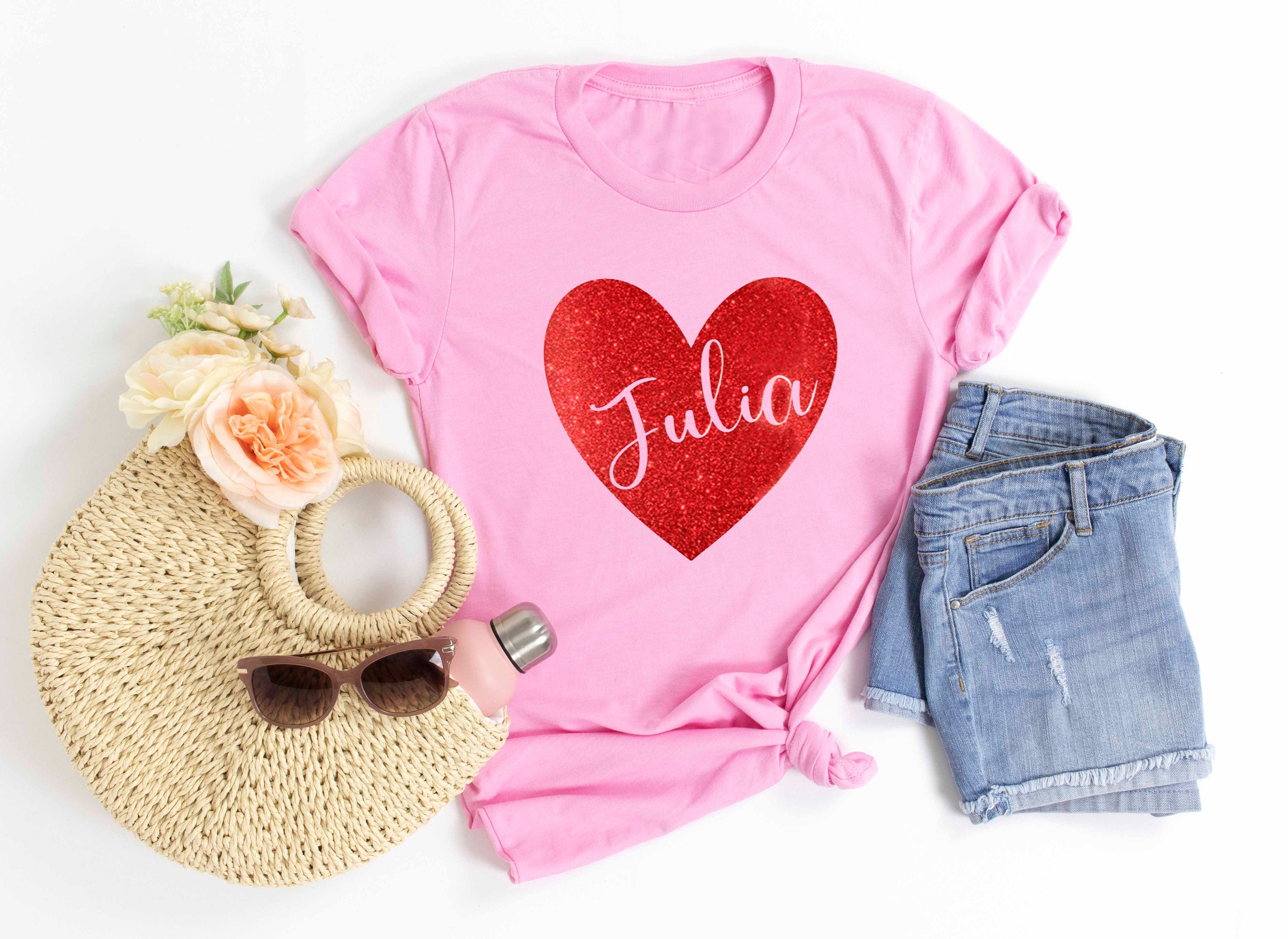Girls Valentines Day Shirt Personalized Valentine's - Etsy UK