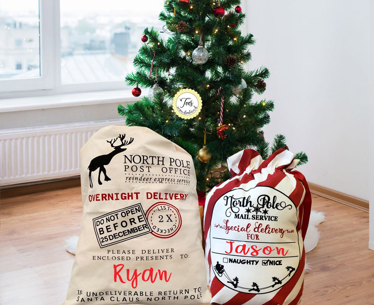 Santa Sack Jumbo Santa Sack Personalized Christmas Santa - Etsy