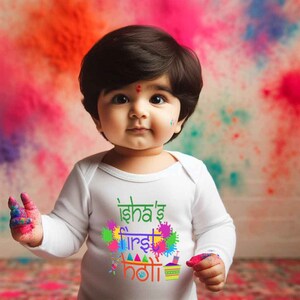 My First Holi, Happy Holi Shirt, Watercolor Effect, Holi Hai, Hindu ...