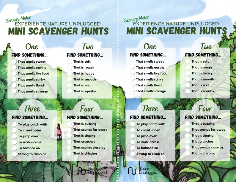 Mini Scavenger Hunts - Sensory Motor - Etsy