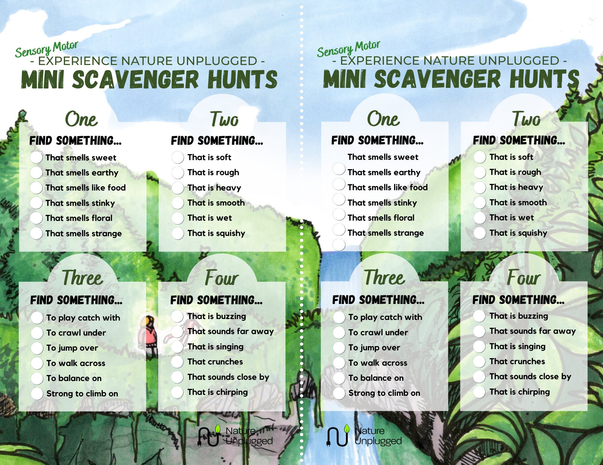 Mini Scavenger Hunts Sensory Motor - Etsy
