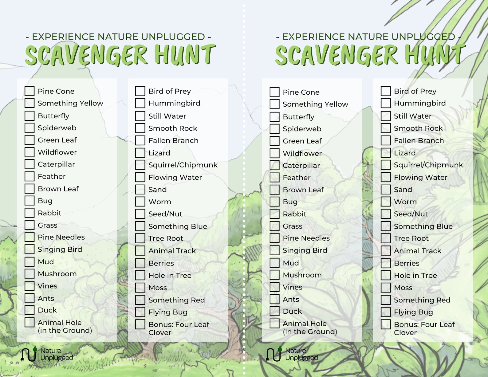 Scavenger Hunt - Experience Nature Unplugged - Etsy