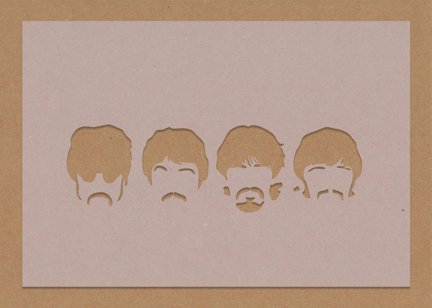 The Beatles Silhouette Stencil