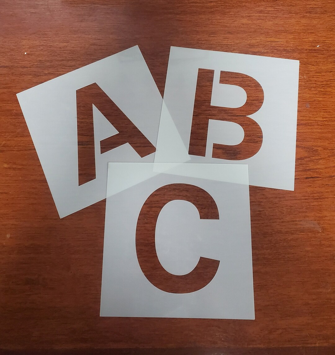 Large Karla Font Single Letter and Number Uppercase Stencil Custom ...